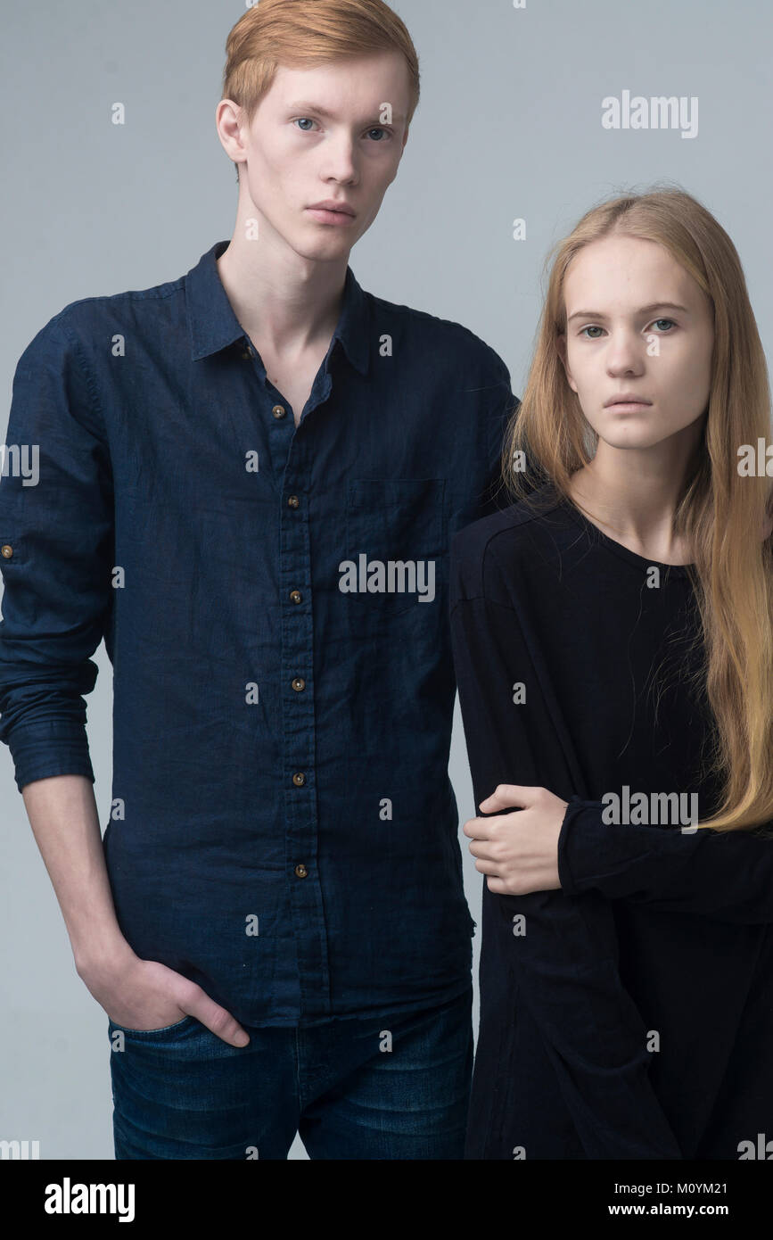 Portrait of serious Caucasian couple Stock Photo - Alamy