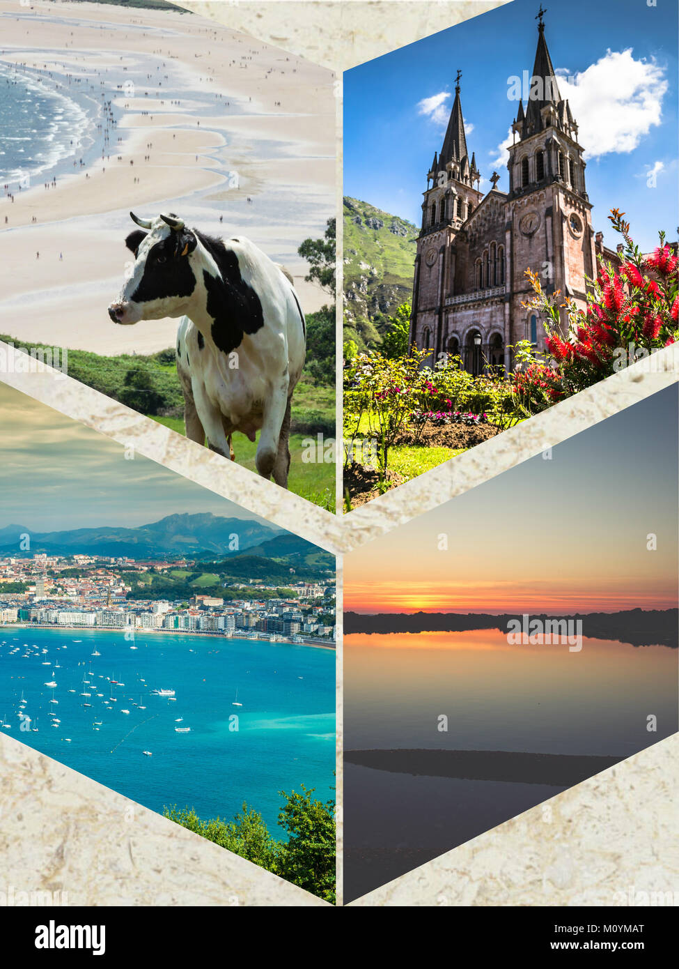 Collage of Asturias Spain Stock Photo - Alamy