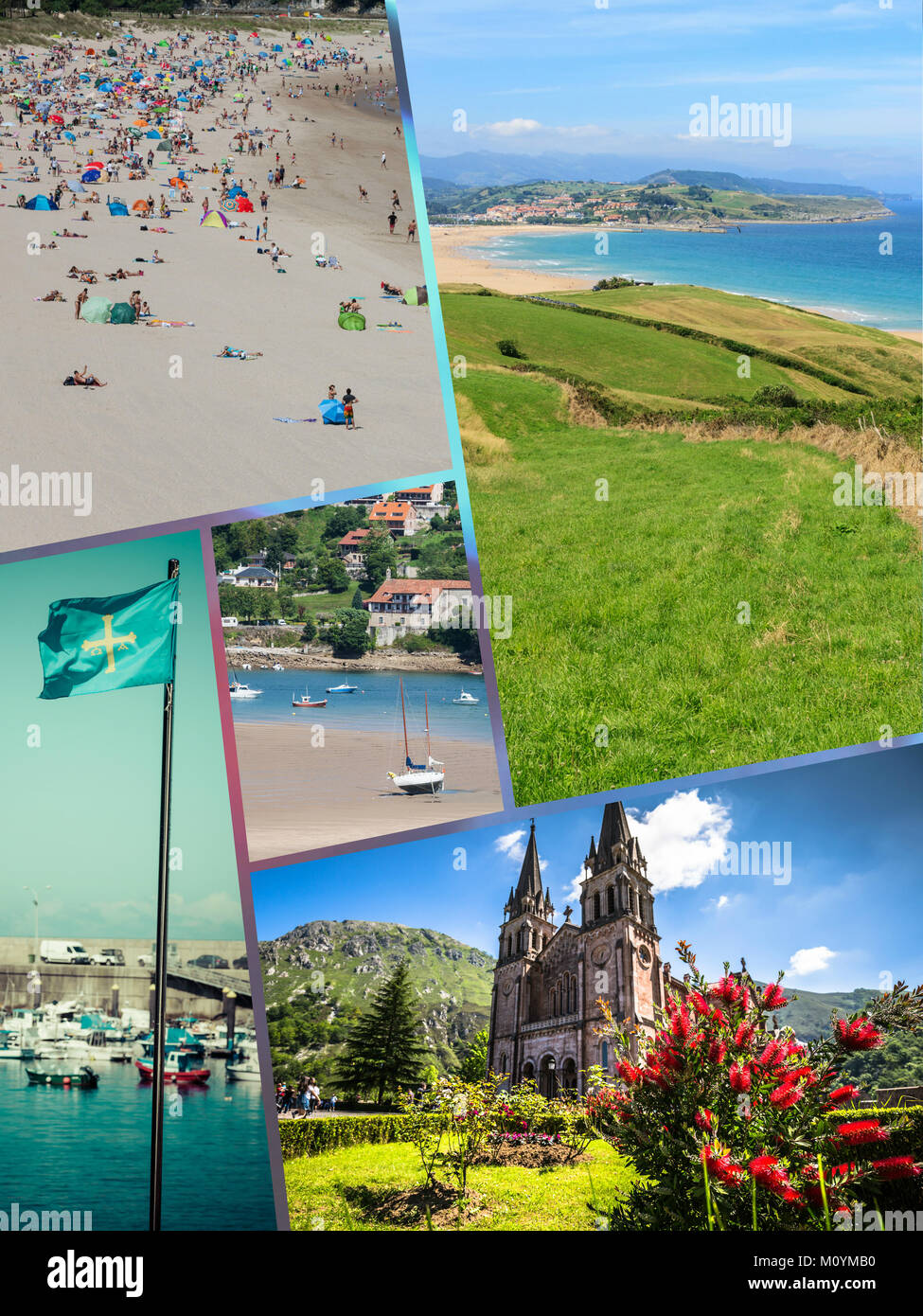Collage of Asturias Spain Stock Photo - Alamy