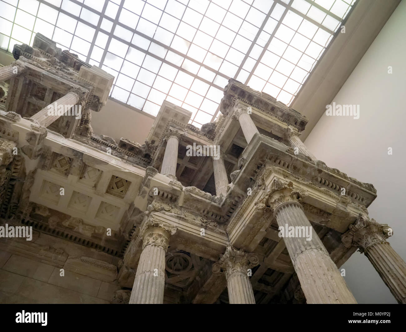 BERLIN, GERMANY - JANUARY 5 2016: Interior of the Pergamon Museum ...