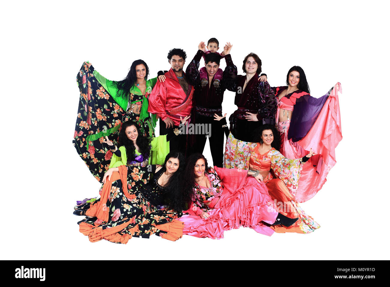 portrait of a Gypsy dance group in traditional costumes Stock Photo - Alamy