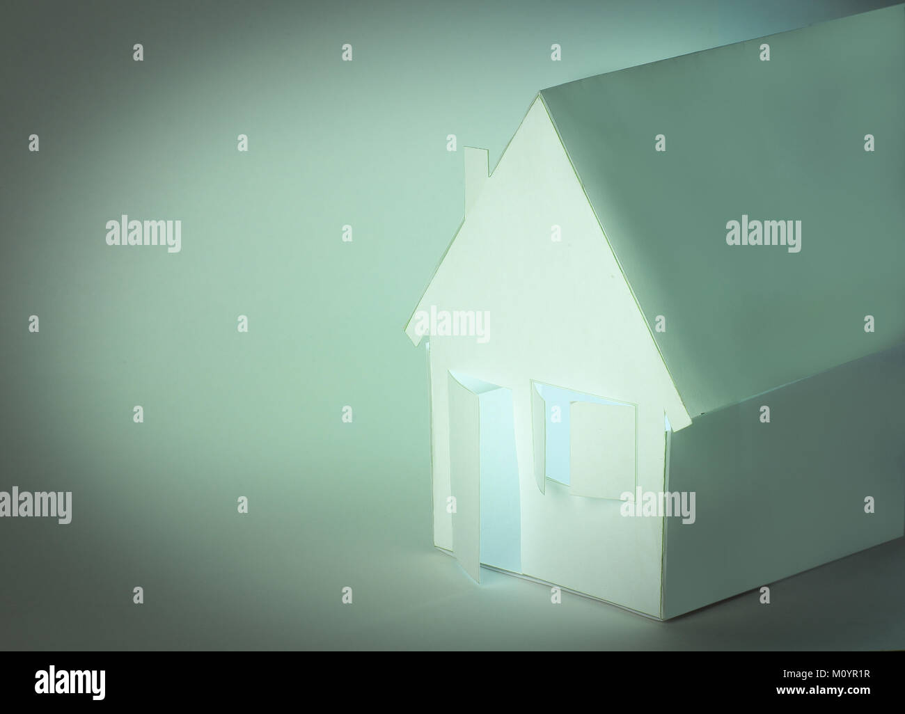 closeup of a paper house for the paper background Stock Photo - Alamy