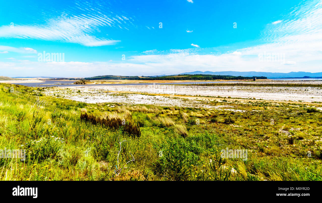 Extremely low water level in the Theewaterkloof Dam or TWK Dam due to ...