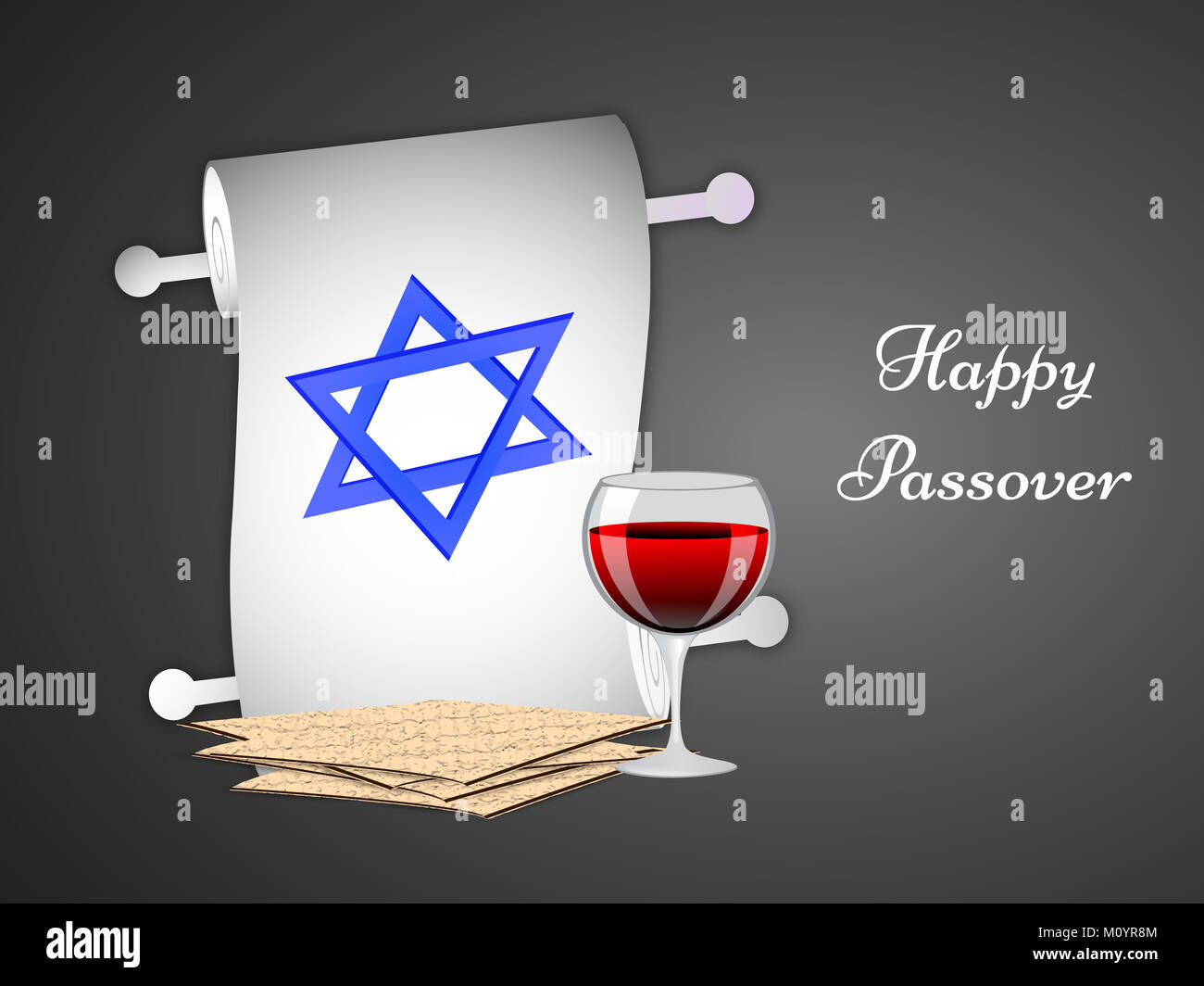 illustration of Jewish holiday Passover background Stock Photo - Alamy