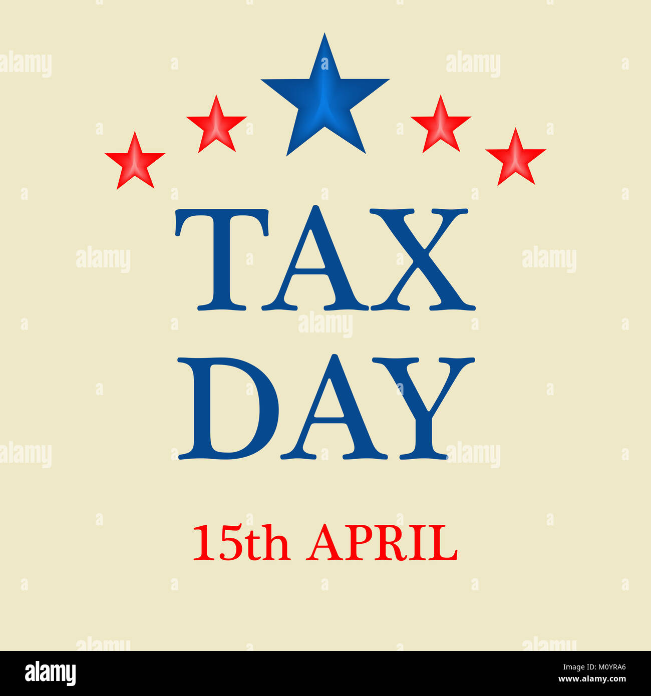 illustration of U.S.A Tax Day background Stock Photo - Alamy