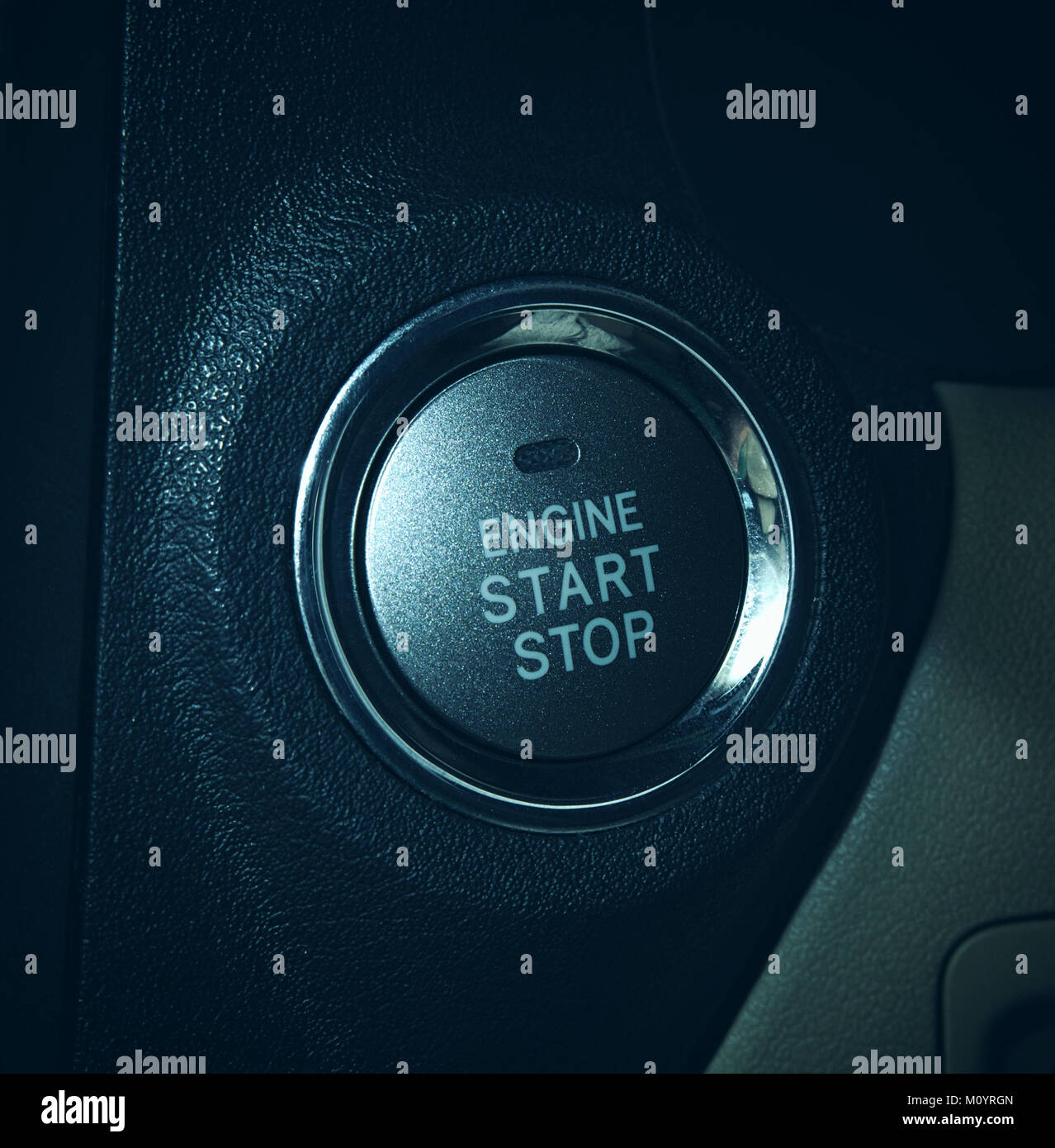 Start engine button in a car Stock Photo - Alamy