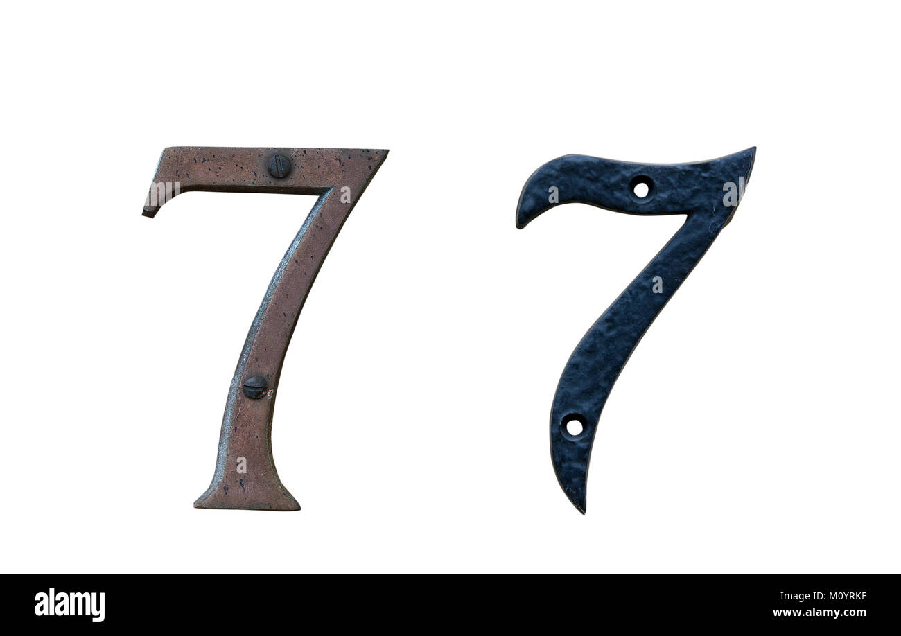 Old house number signs Stock Photo - Alamy