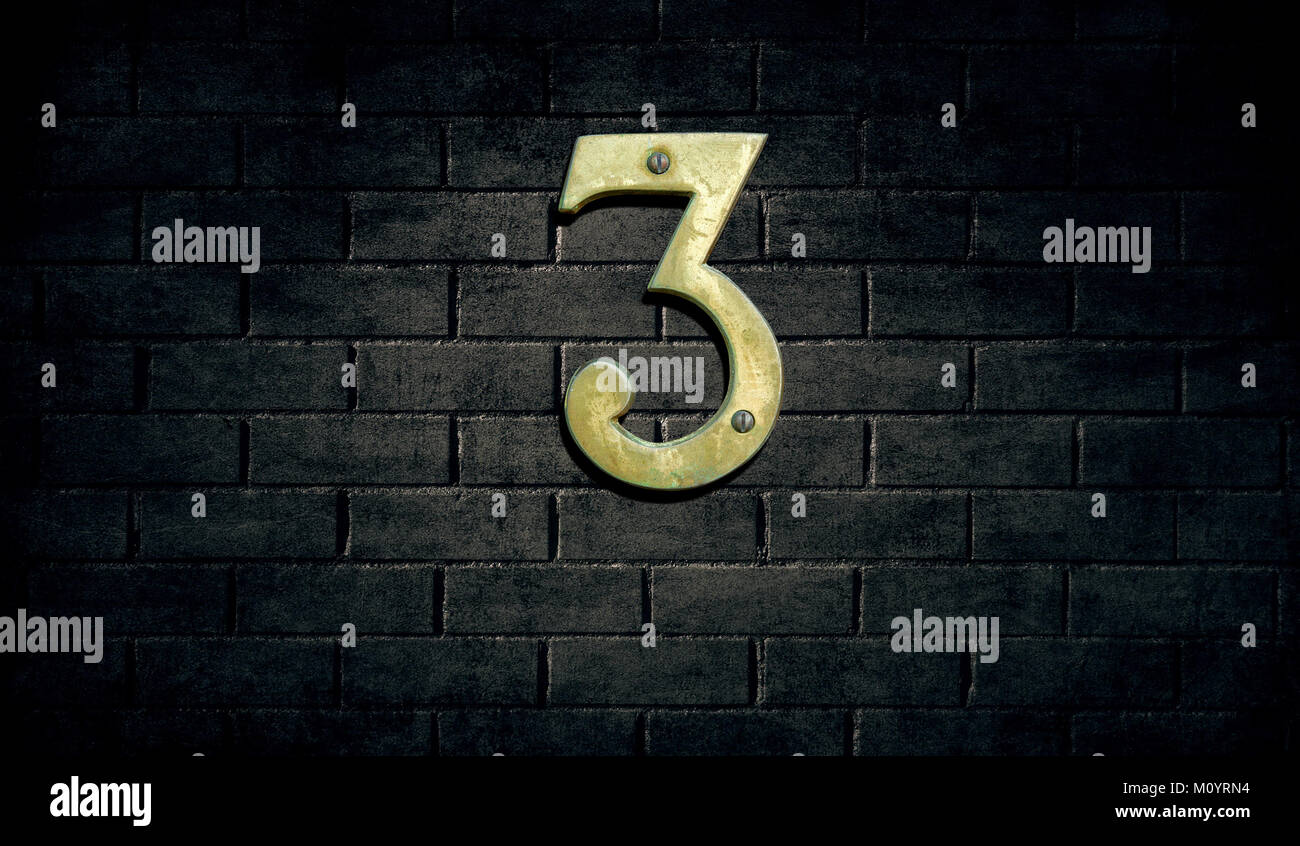 House number numbers 3 three hi-res stock photography and images - Alamy