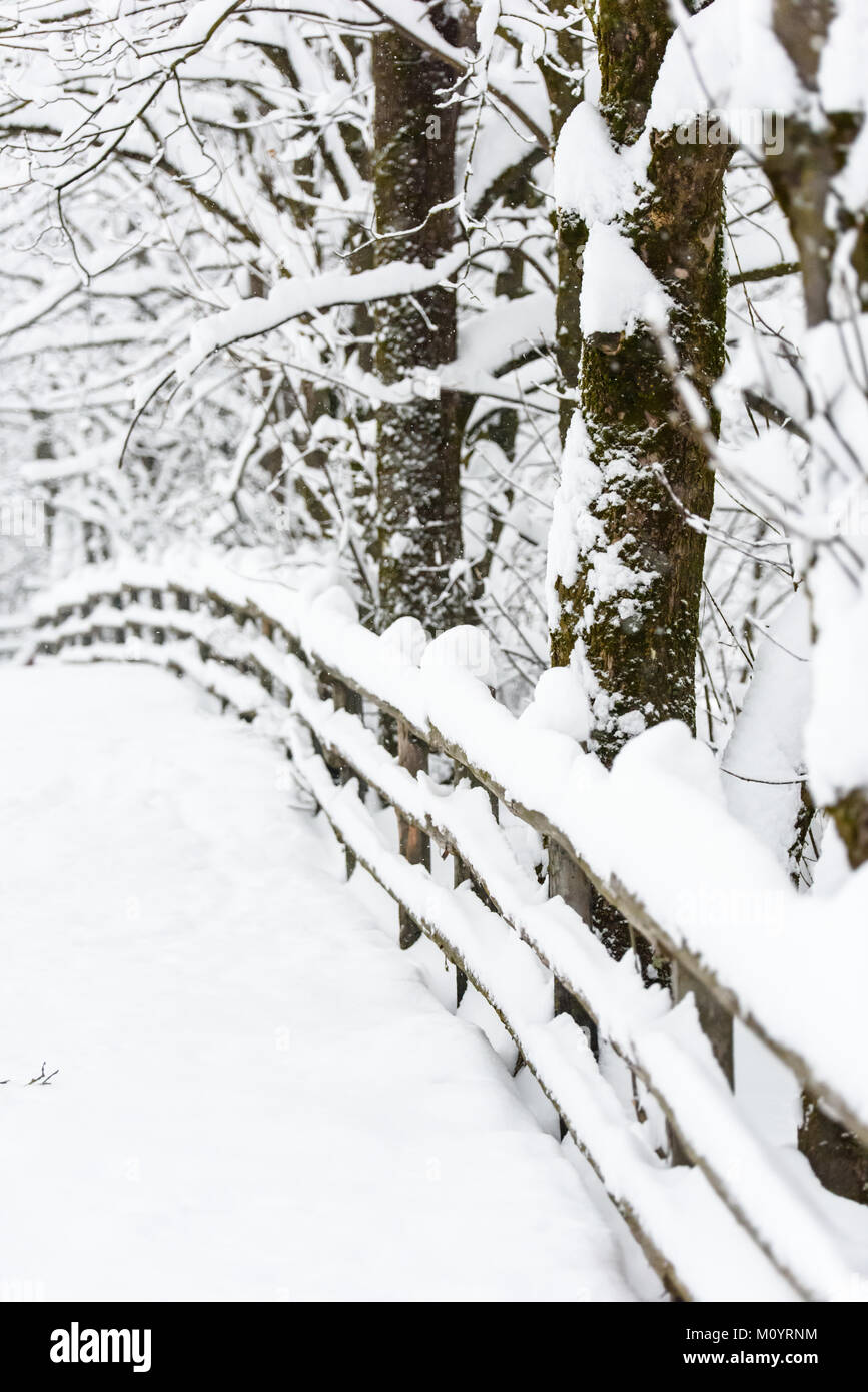 Dobbiaco during the snowfall Stock Photo - Alamy