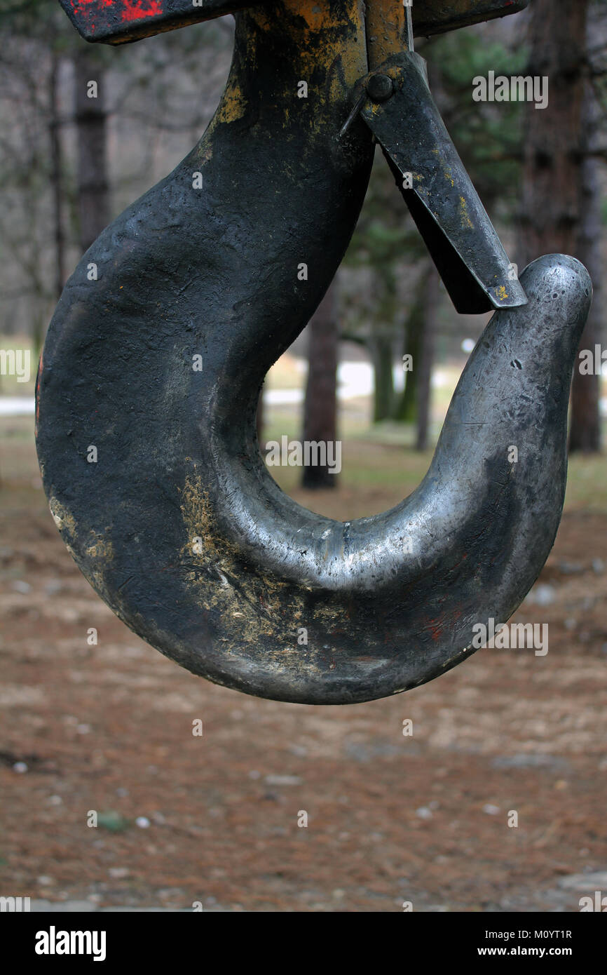 Crane hook close up Stock Photo - Alamy