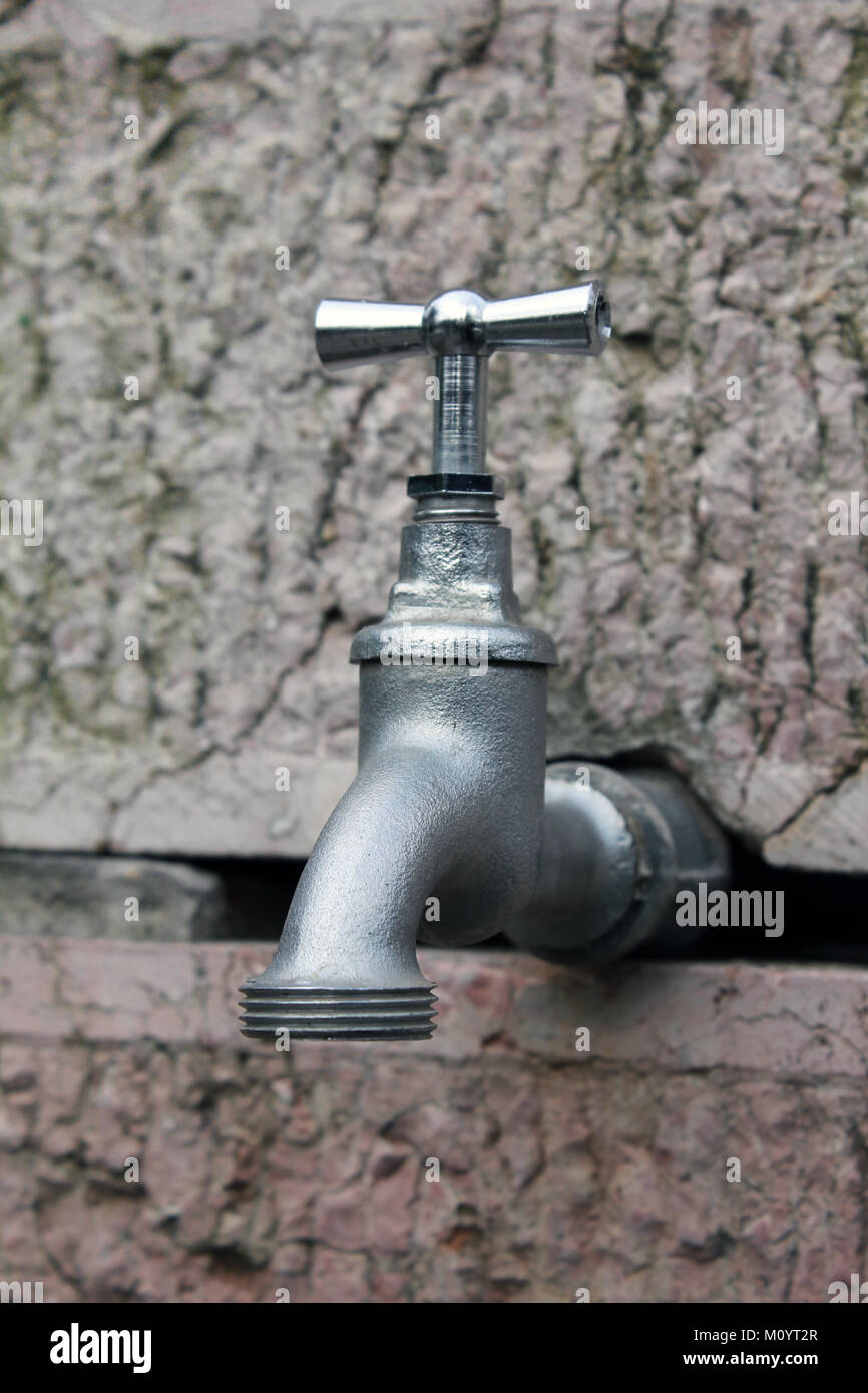 Outdoor tap close up Stock Photo - Alamy