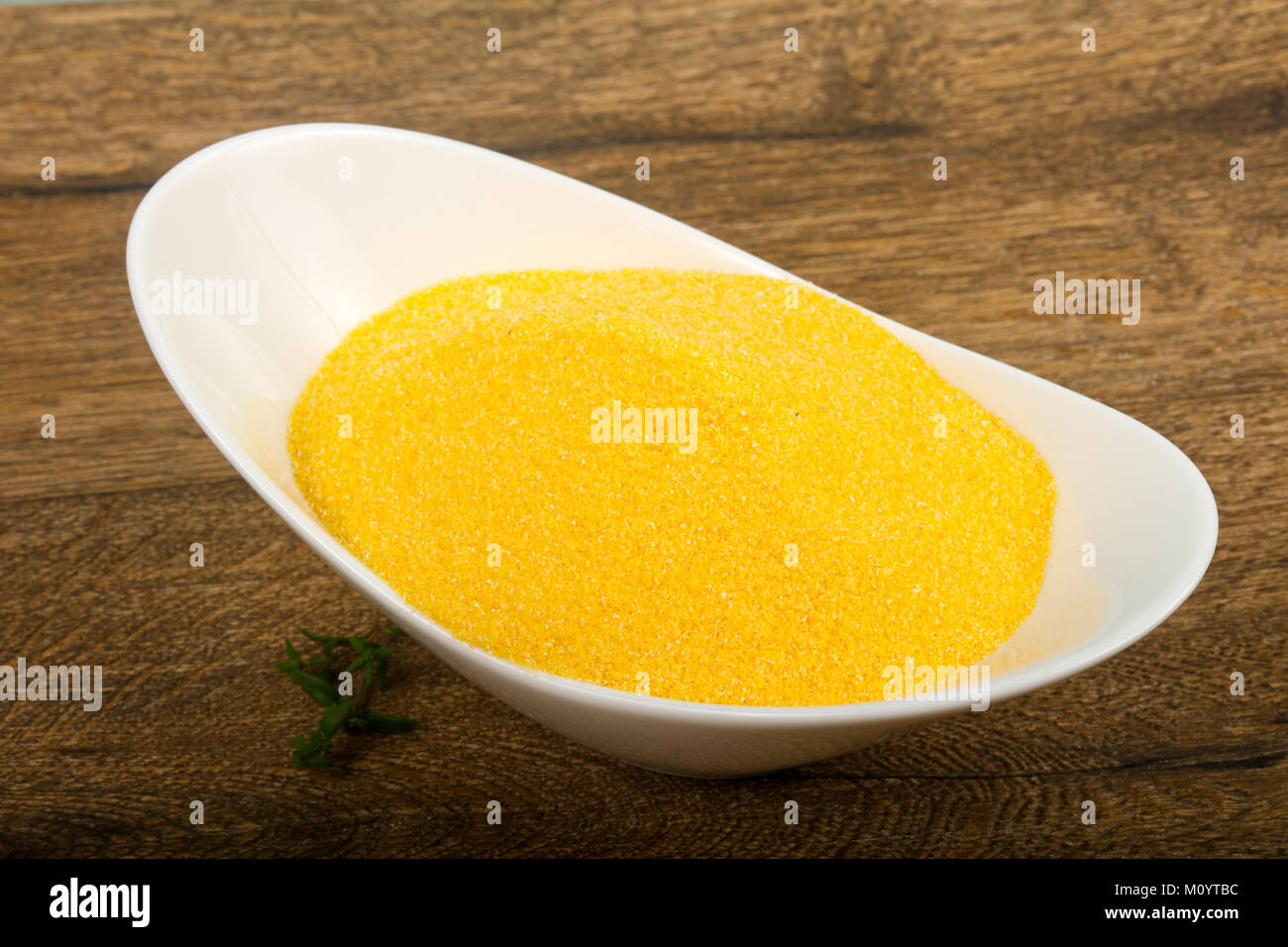 Raw polenta ready for cooking Stock Photo - Alamy