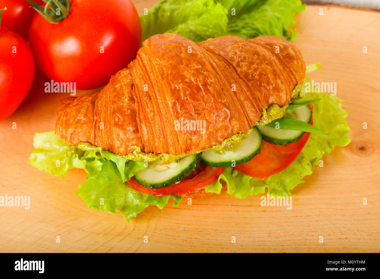 Vegan croissant with vegetables Stock Photo - Alamy