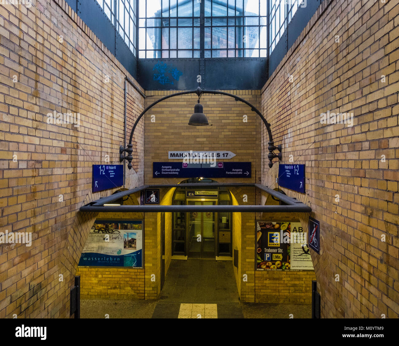 Berlin-Grunewald S-Bahn railway station serves the S7 line of the ...