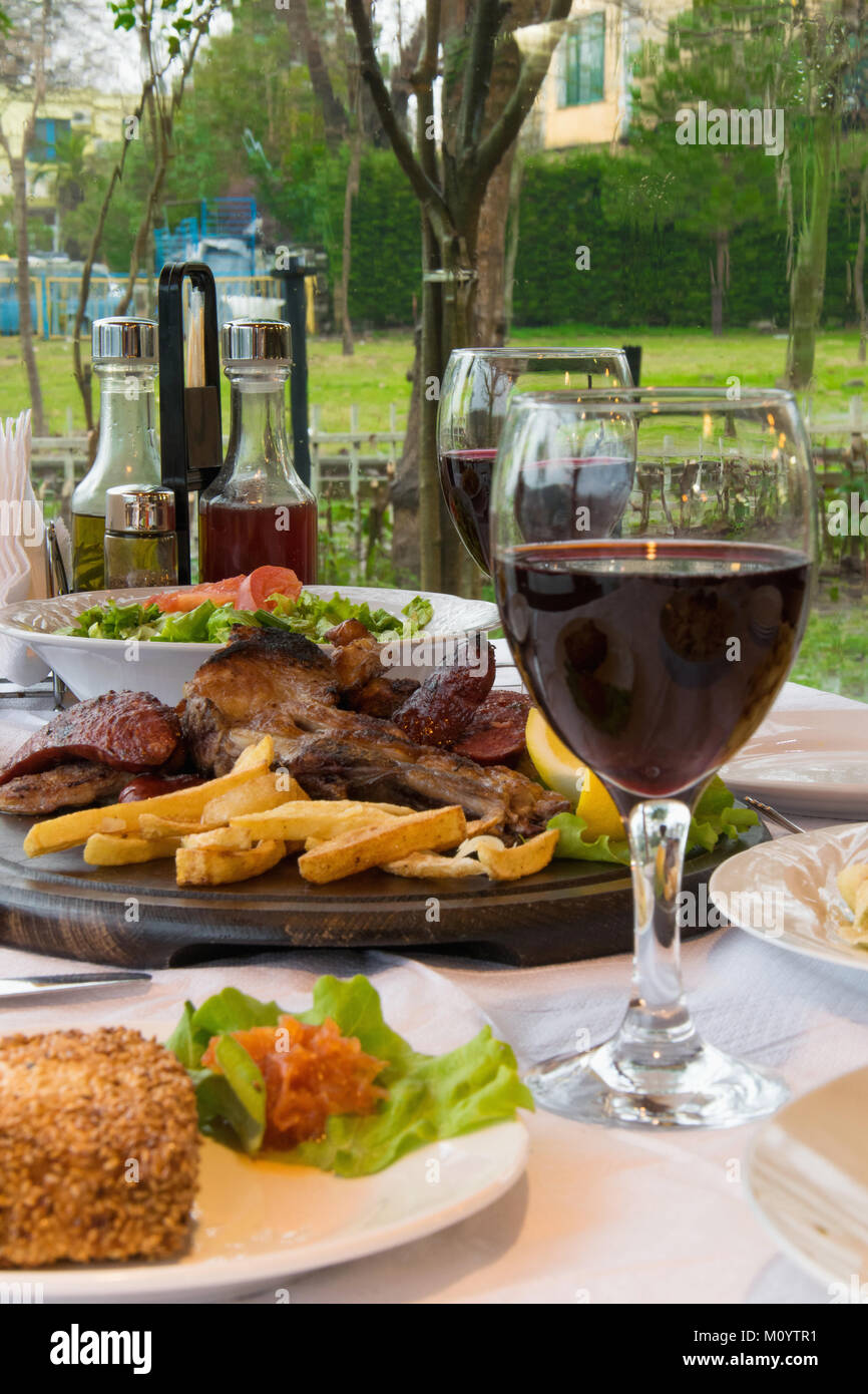 Plenty delicious food in a restaurant. Traditional healthy eating Stock ...