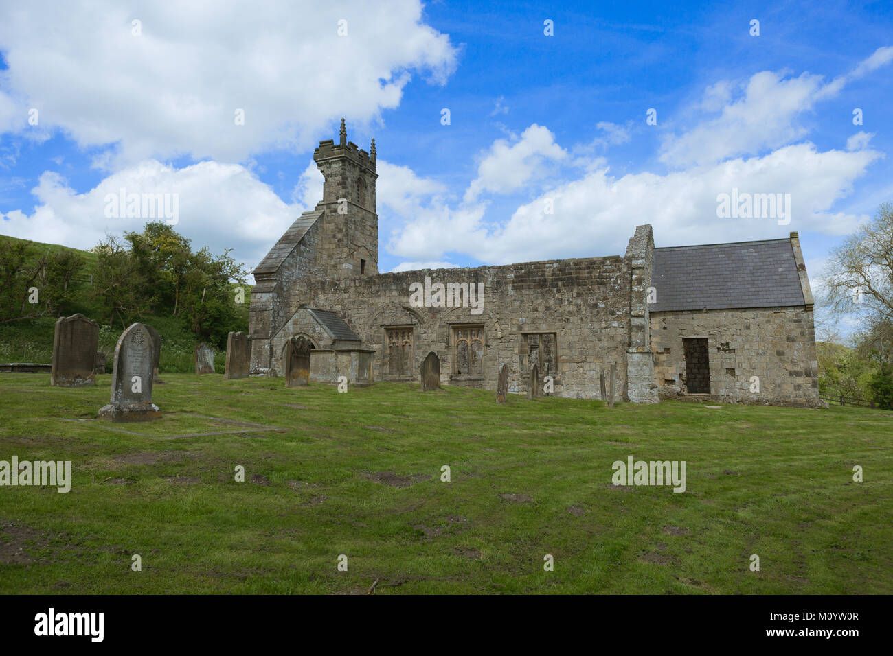 Church of St Martin, Wharram Percy, Yorkshire. Deserted Village Stock ...