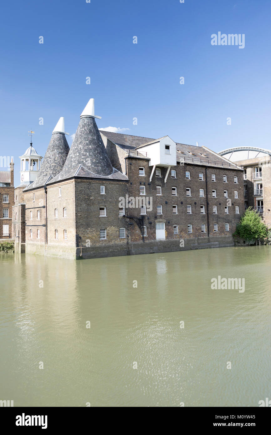 The Three Mills on the River Lee in the East End of London.The Regents ...