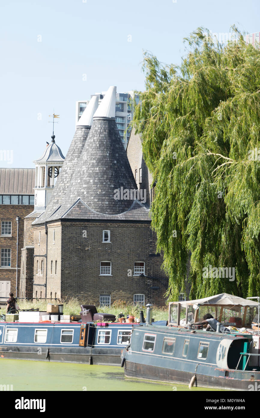 The Three Mills on the River Lee in the East End of London.The Regents ...