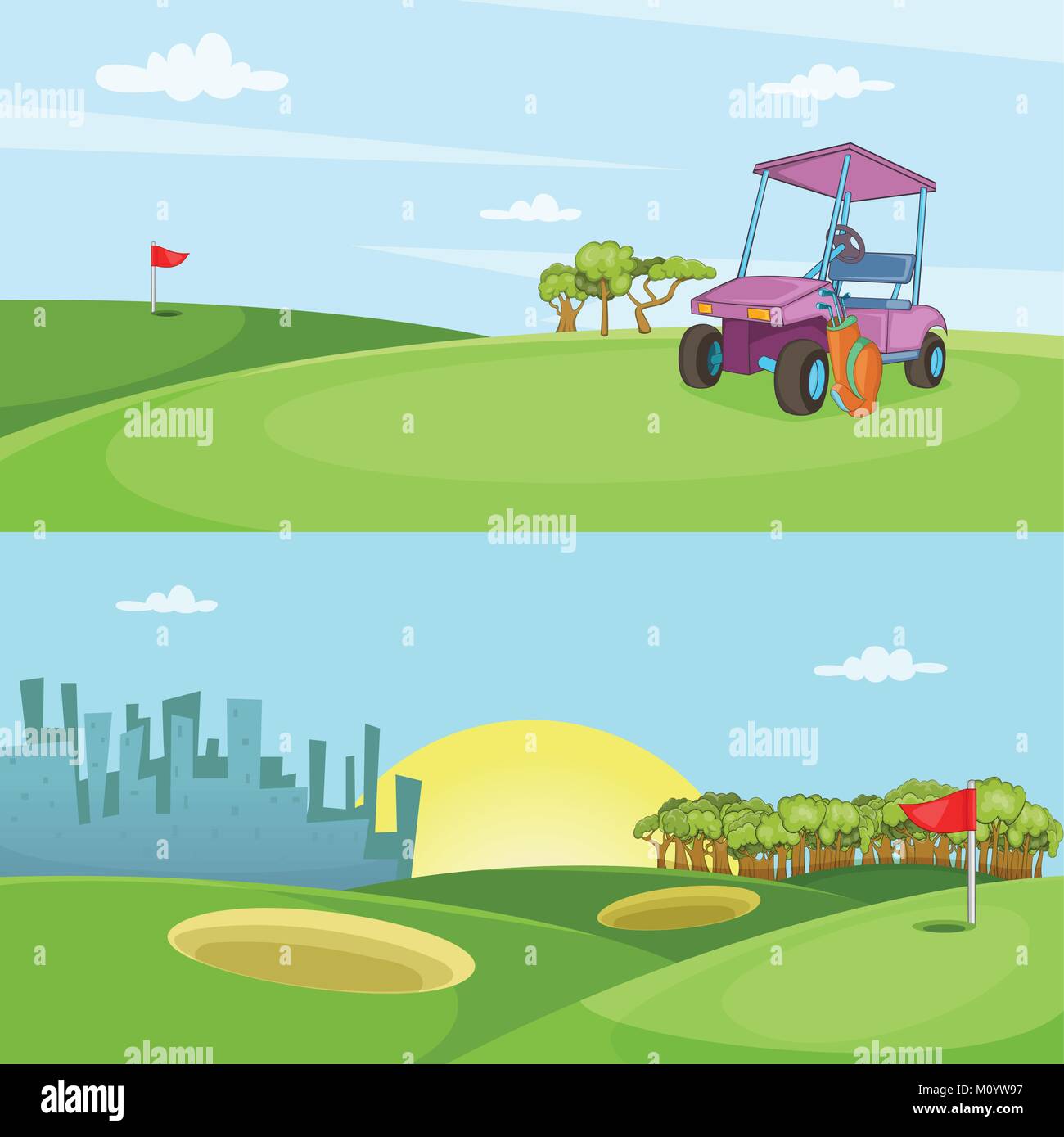 Golf grass ball horizon Stock Vector Images - Alamy