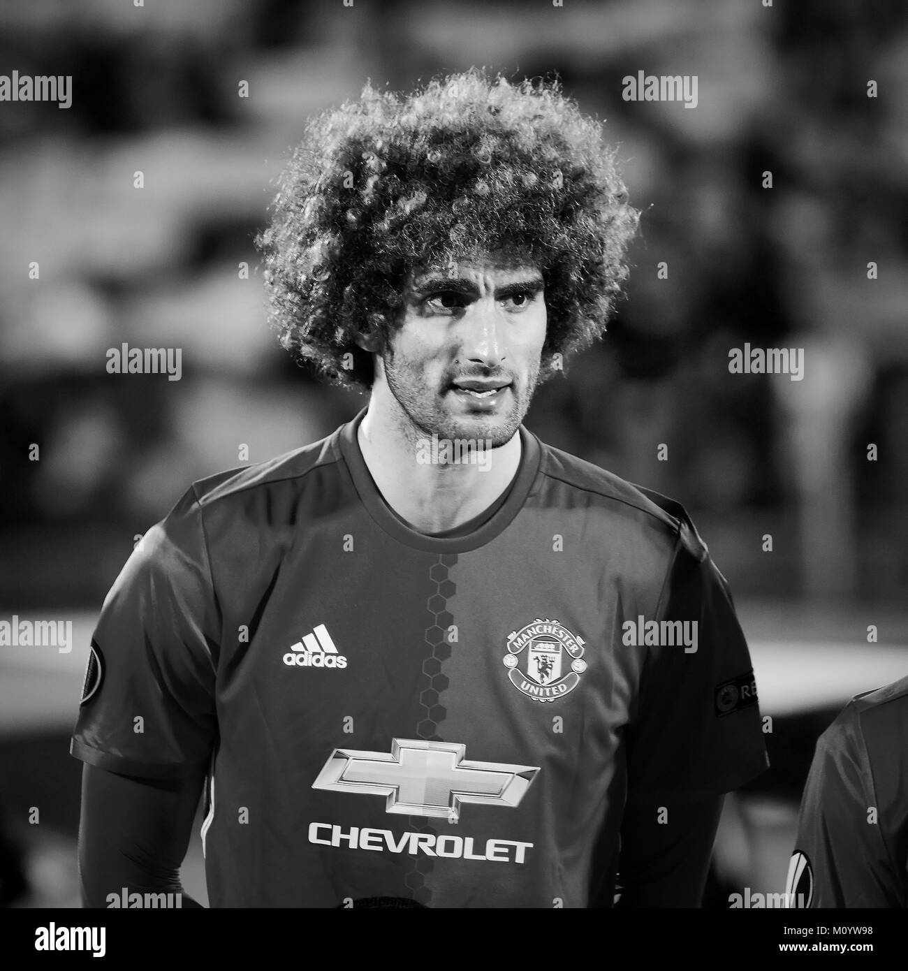 Manchester united marouane fellaini Black and White Stock Photos ...