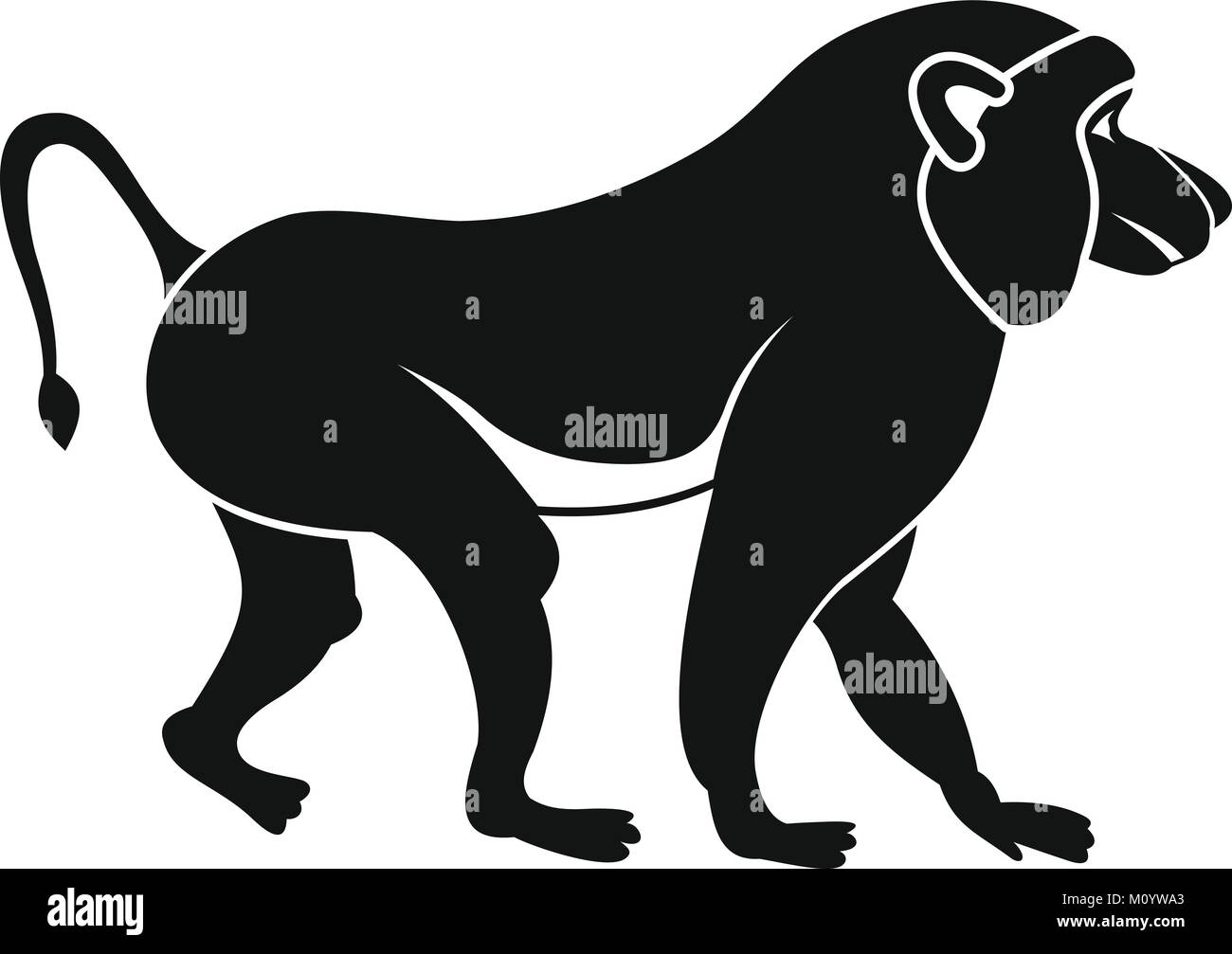 Japanese macaque icon, simple style Stock Vector Image & Art - Alamy