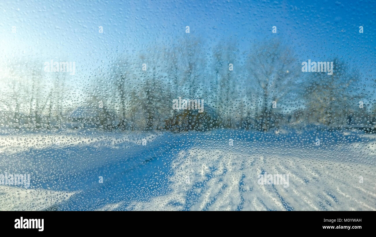 Picture of water drops on car window Stock Photo - Alamy