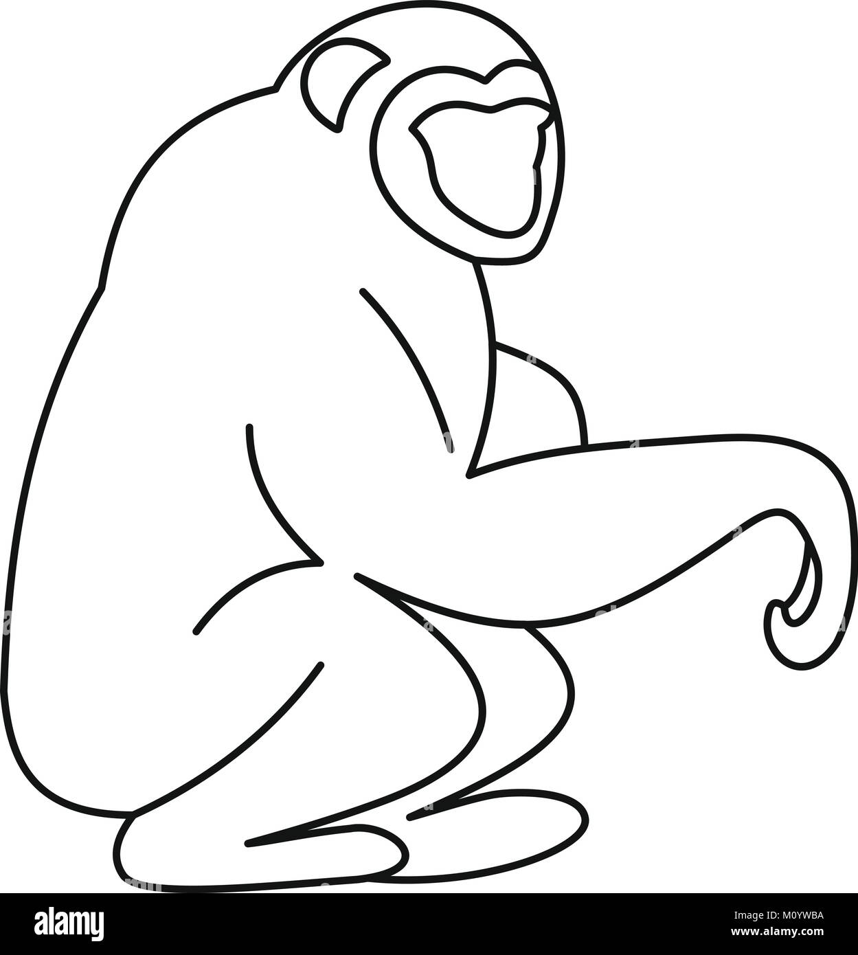Orangutan icon, outline style Stock Vector Image & Art - Alamy