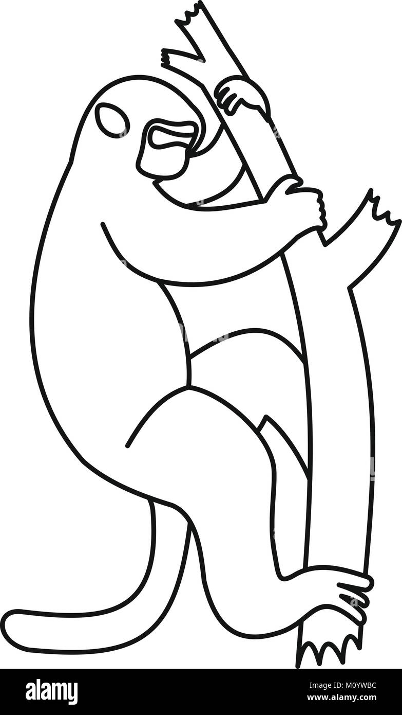 Monkey icon, outline Stock Vector Image & Art - Alamy