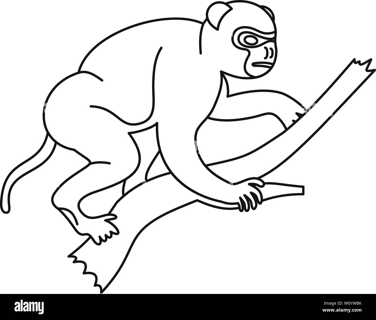 Monkey icon, outline Stock Vector Image & Art - Alamy