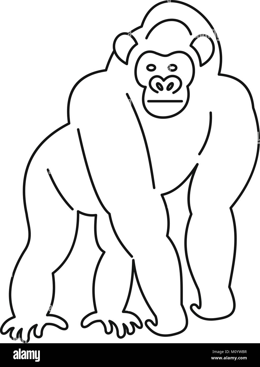 Monkey icon, outline Stock Vector Image & Art - Alamy