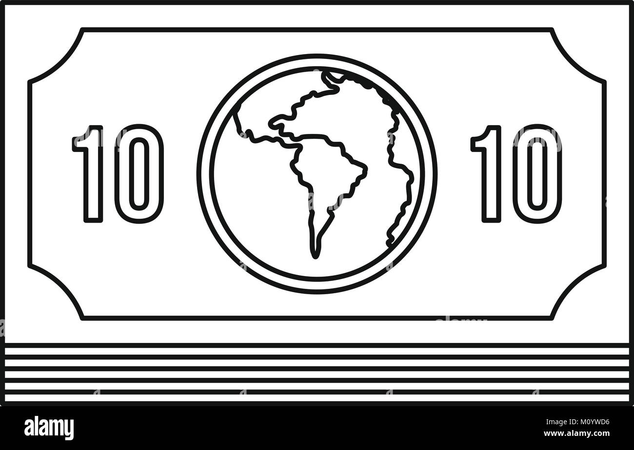 Money stack icon, outline style Stock Vector Image & Art - Alamy