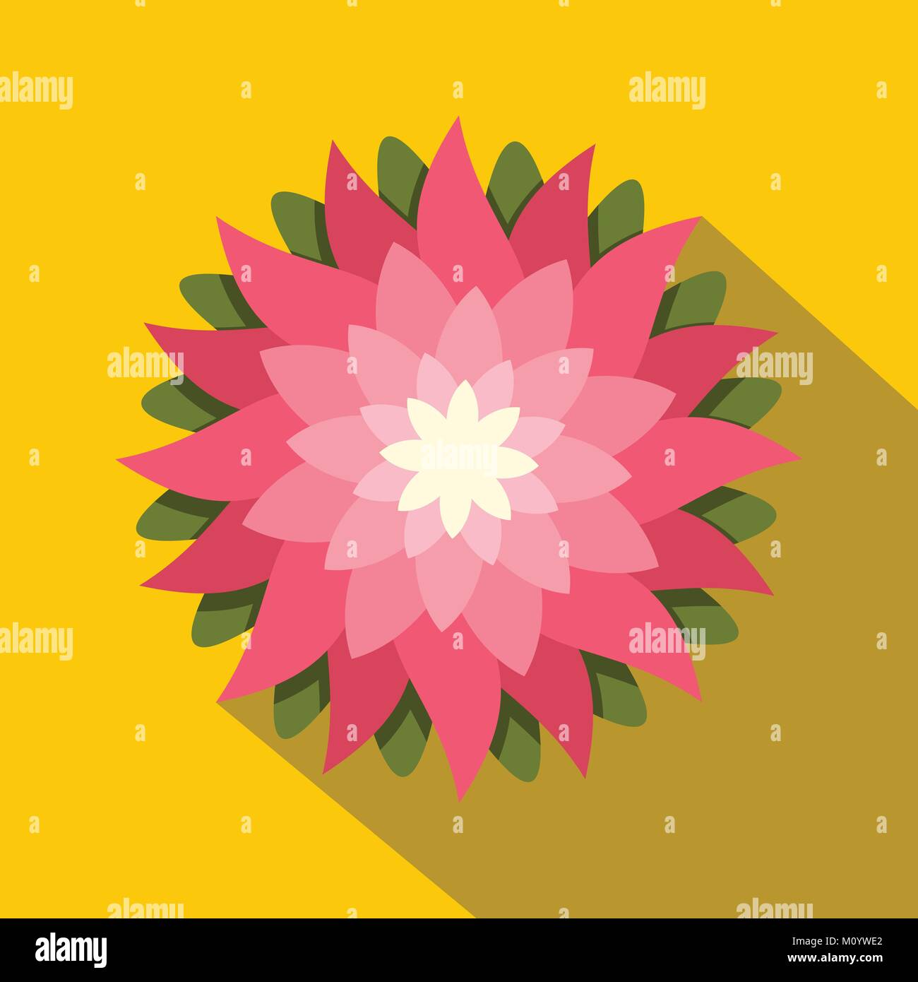 Pink lotus flower icon, flat style Stock Vector Image & Art - Alamy