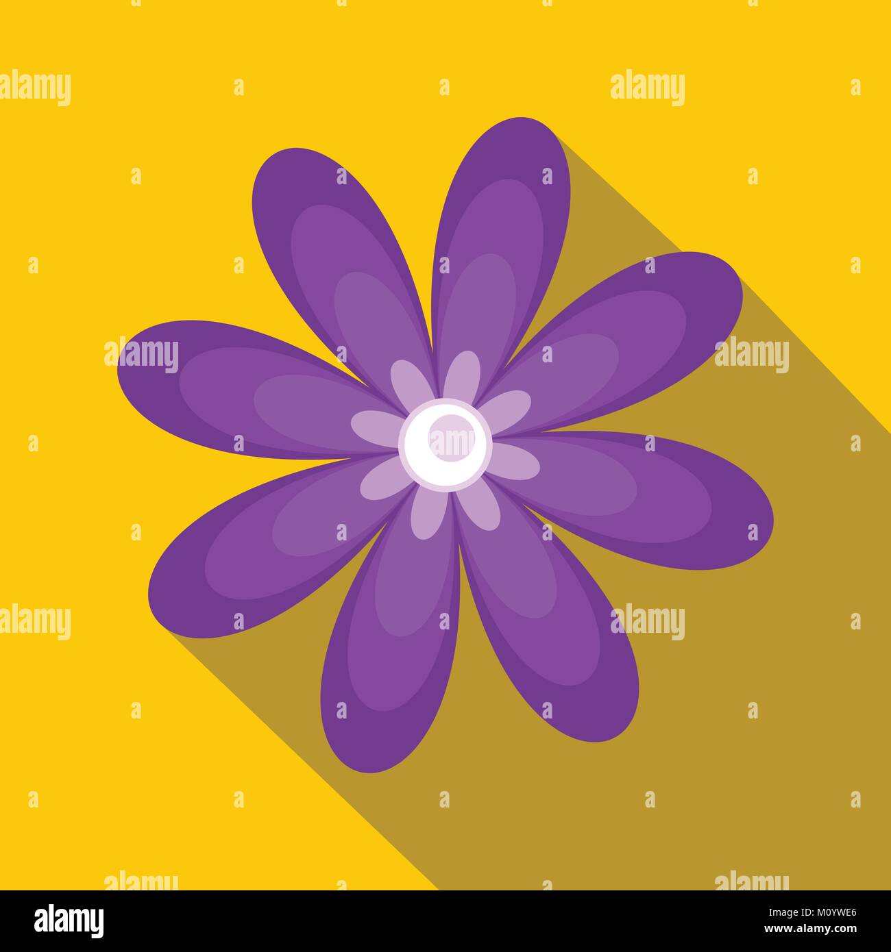 Purple flower icon, flat style Stock Vector Image & Art - Alamy