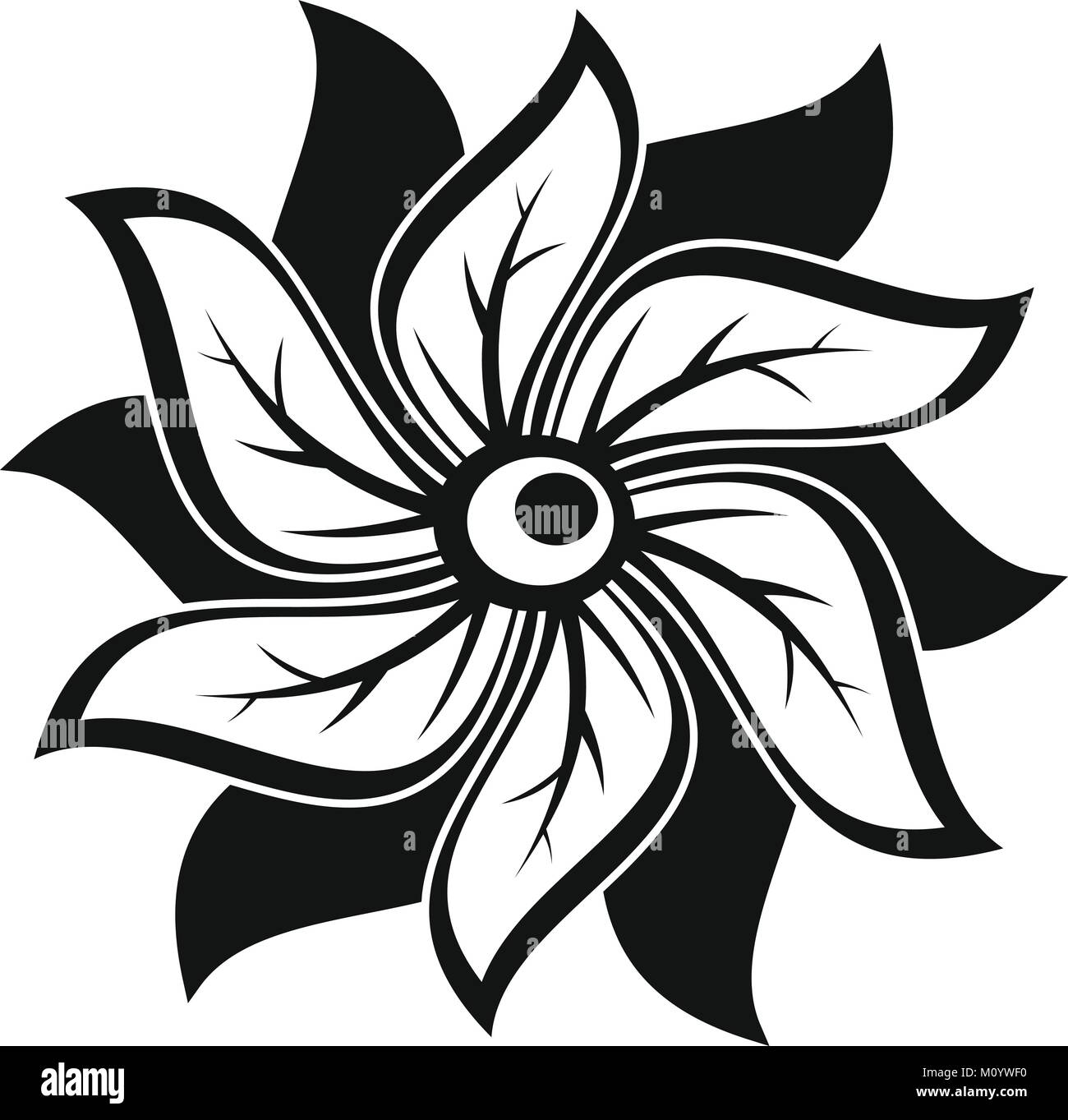 Flower icon, simple style Stock Vector Image & Art - Alamy