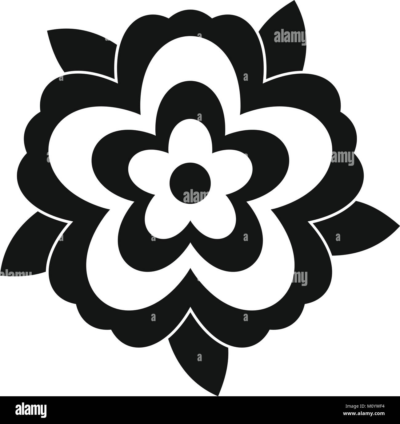 Flower icon, simple style Stock Vector Image & Art - Alamy