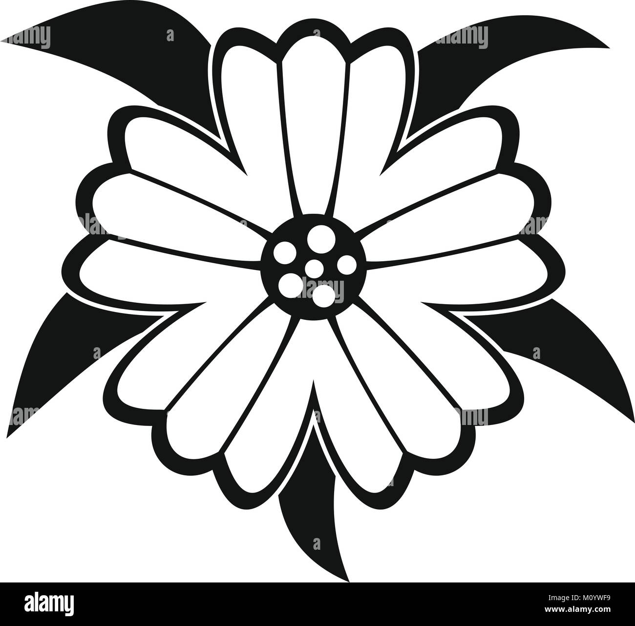 Flower icon, simple style Stock Vector Image & Art - Alamy