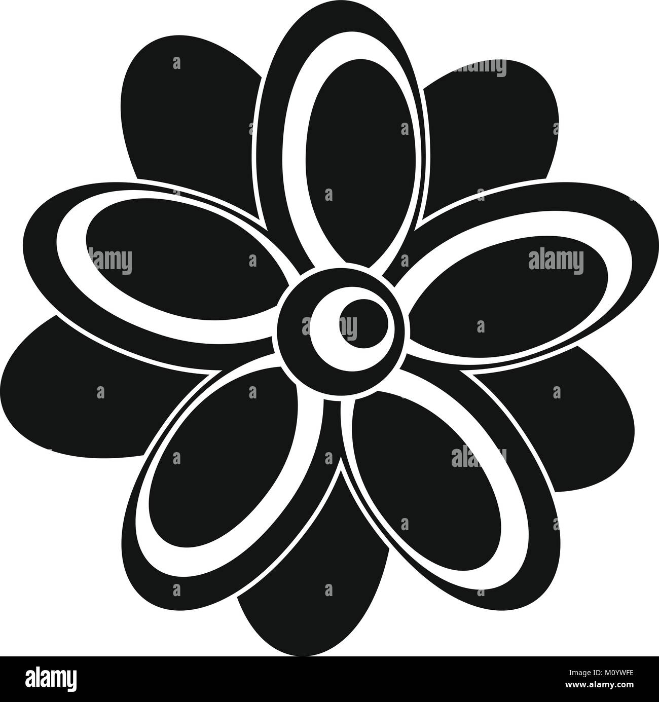 Flower icon, simple style Stock Vector Image & Art - Alamy