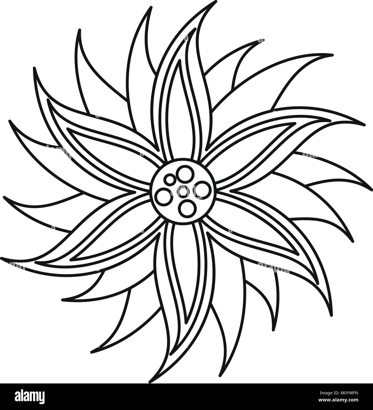 Flower icon, outline style Stock Vector Image & Art - Alamy