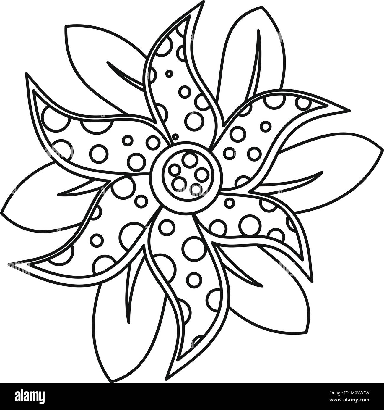 Flower icon, outline style Stock Vector Image & Art - Alamy