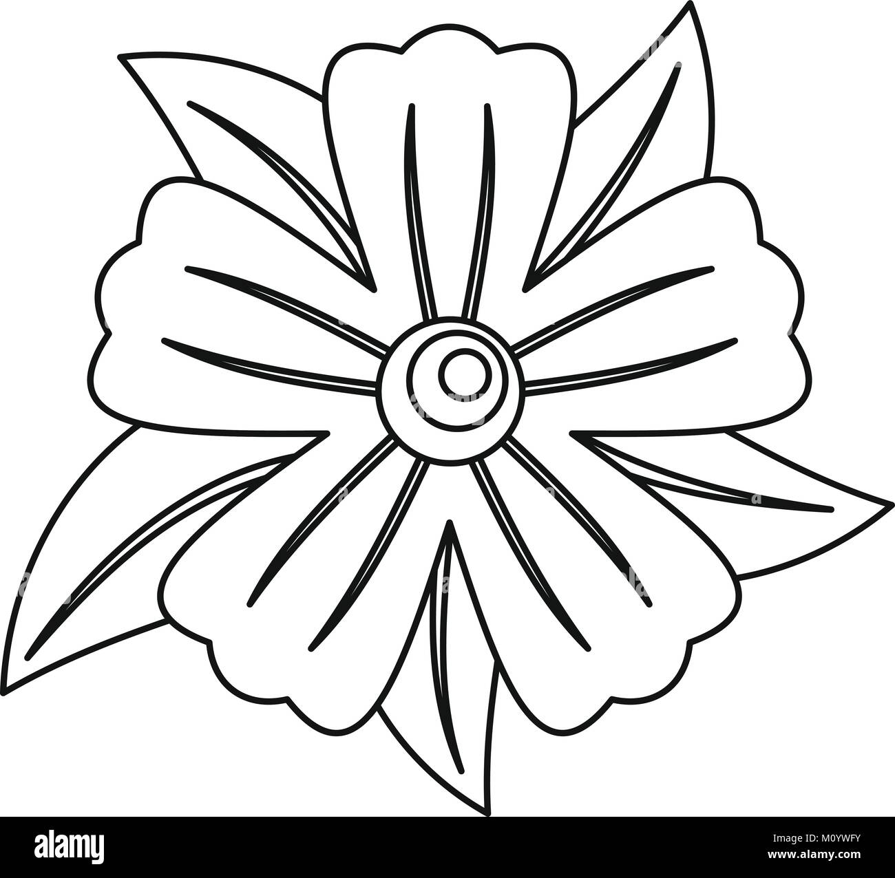 Flower icon, outline style Stock Vector Image & Art - Alamy