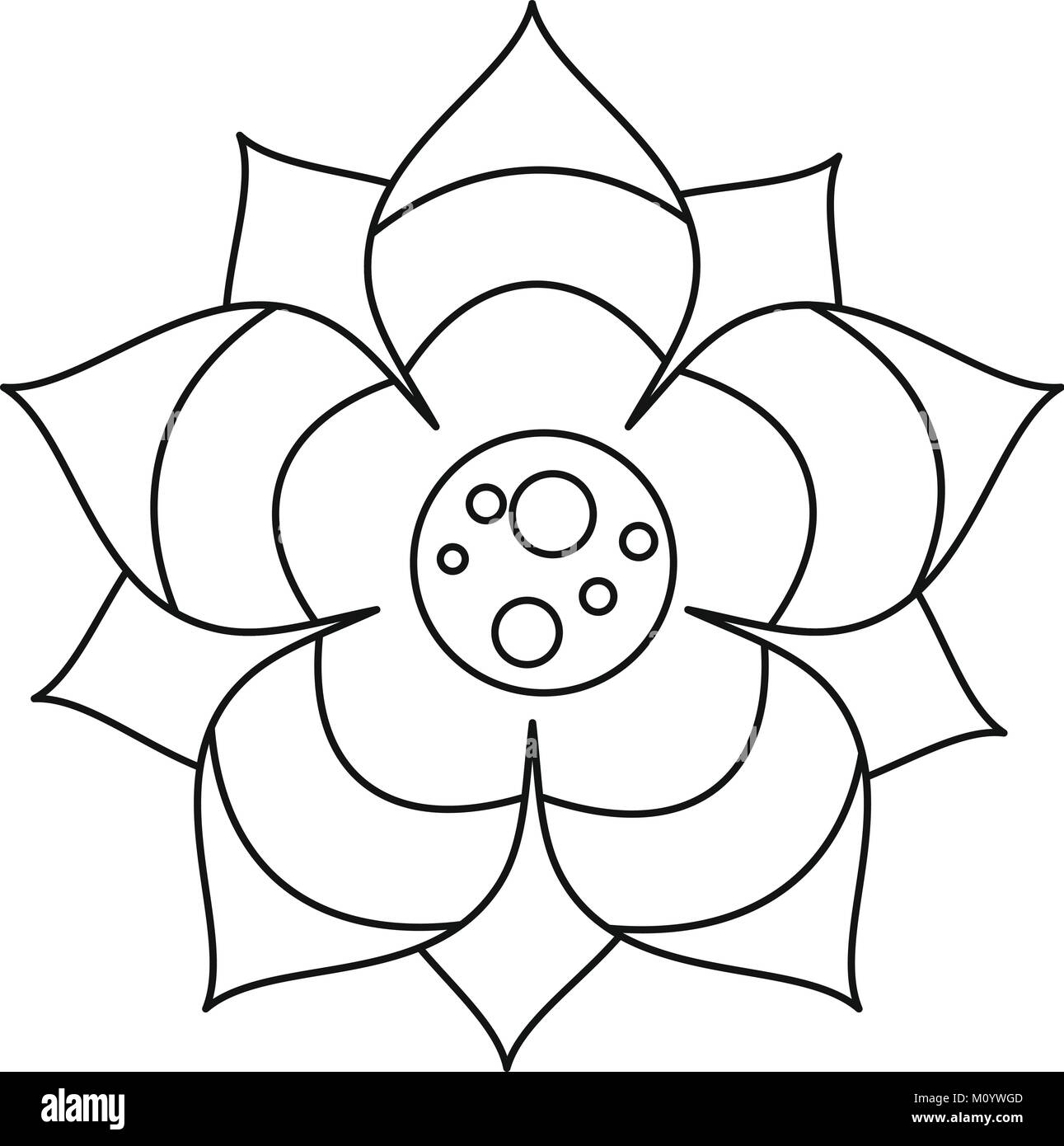 Flower icon, outline style Stock Vector Image & Art - Alamy