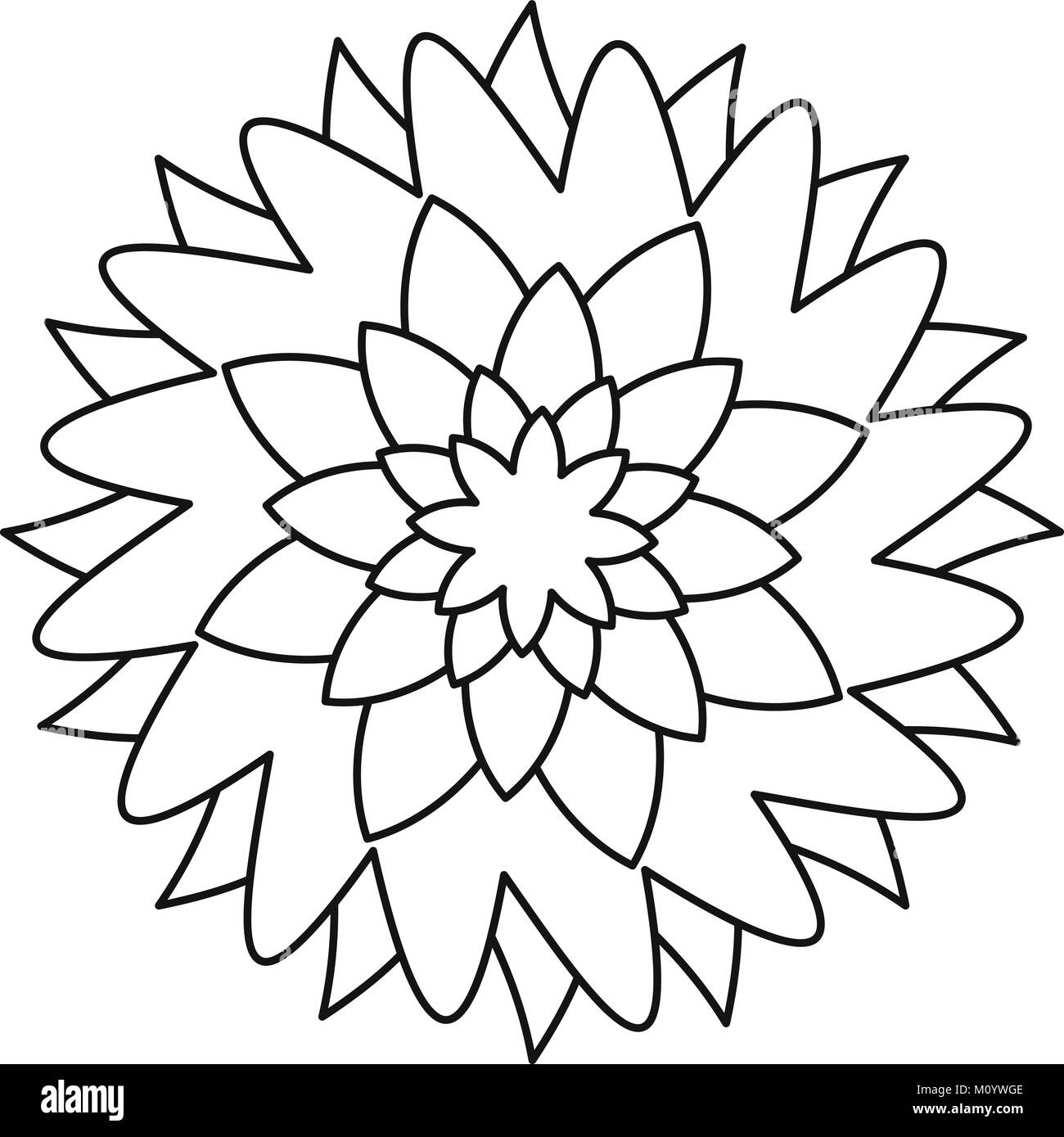Flower icon, outline style Stock Vector Image & Art - Alamy