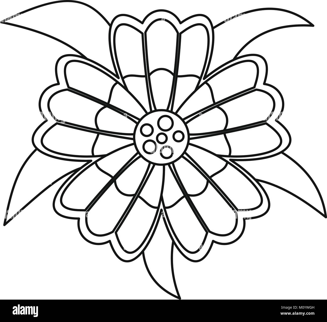 Flower icon, outline style Stock Vector Image & Art - Alamy
