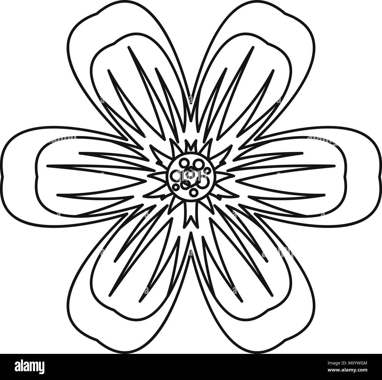 Flower icon, outline style Stock Vector Image & Art - Alamy