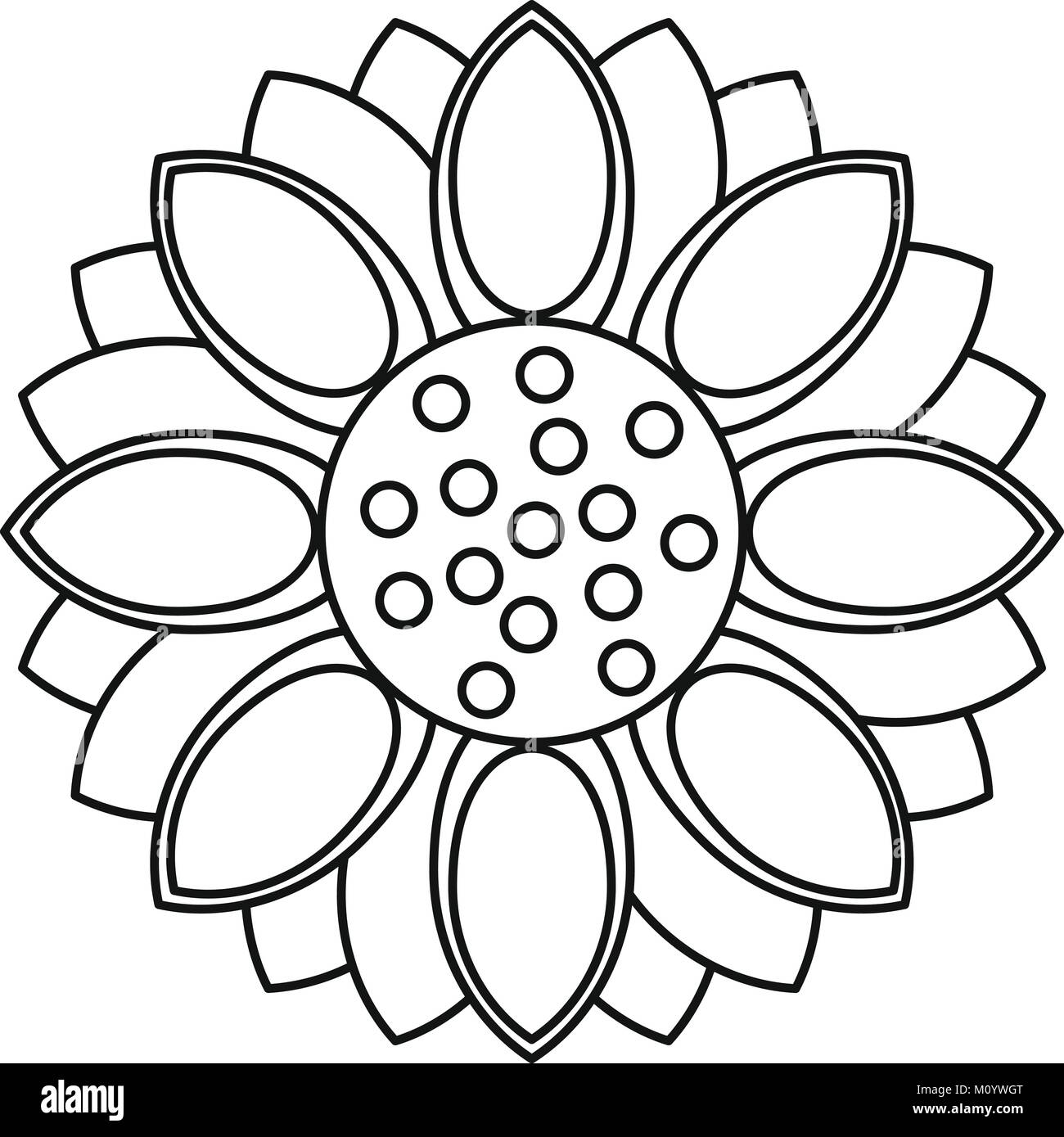 Flower icon, outline style Stock Vector Image & Art - Alamy