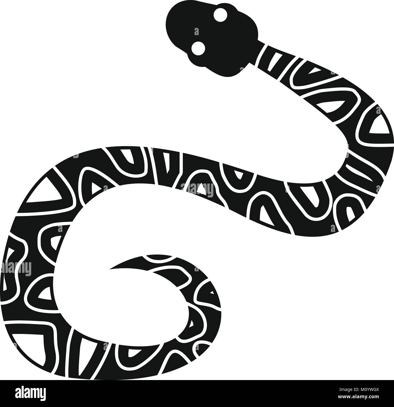 Snake icon, simple style Stock Vector Image & Art - Alamy