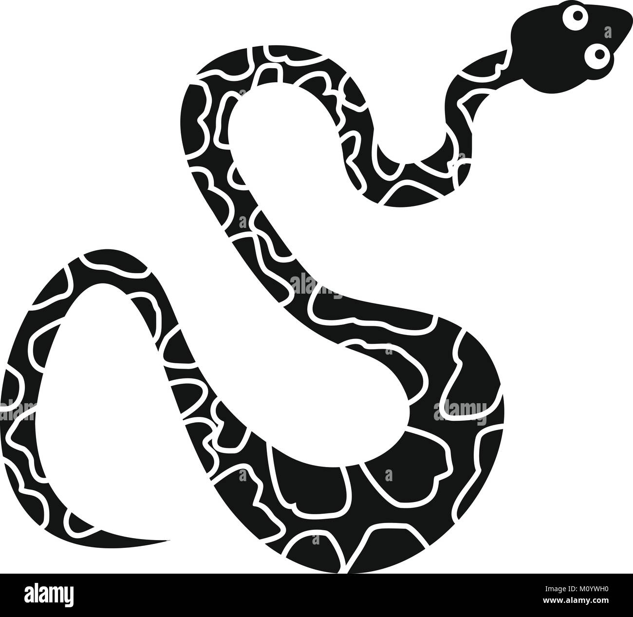 Black spotted snake icon, simple style Stock Vector Image & Art - Alamy