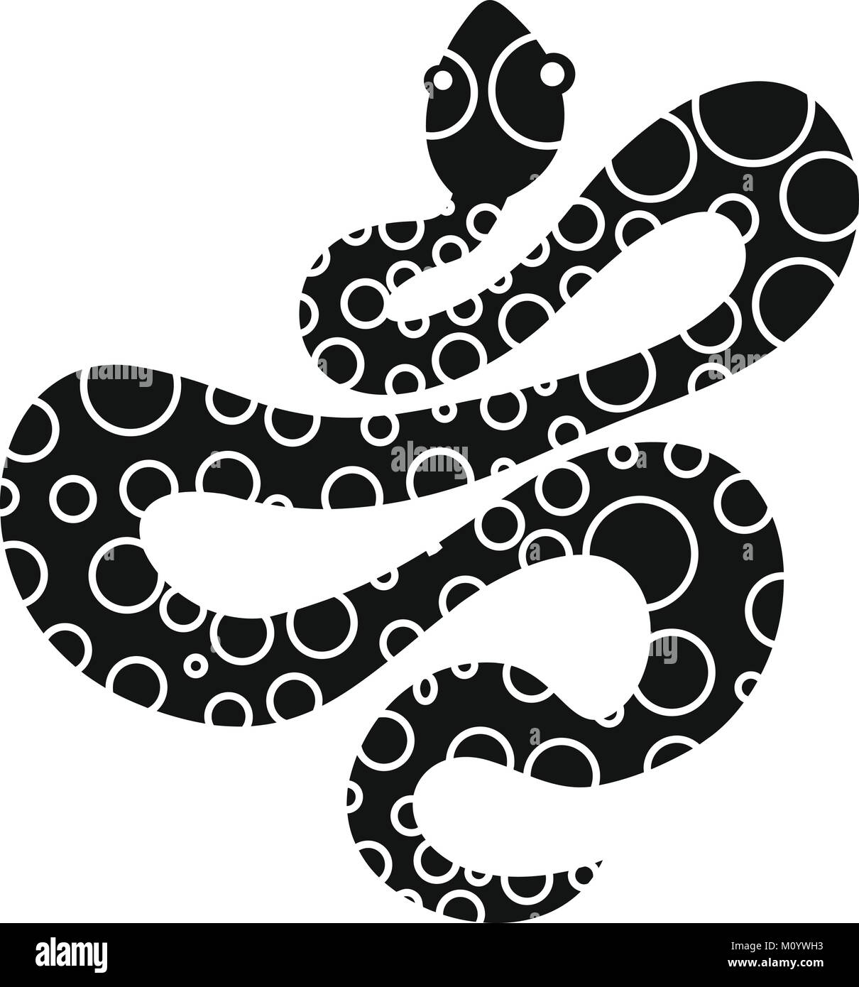 Black dotted snake icon, simple style Stock Vector Image & Art - Alamy
