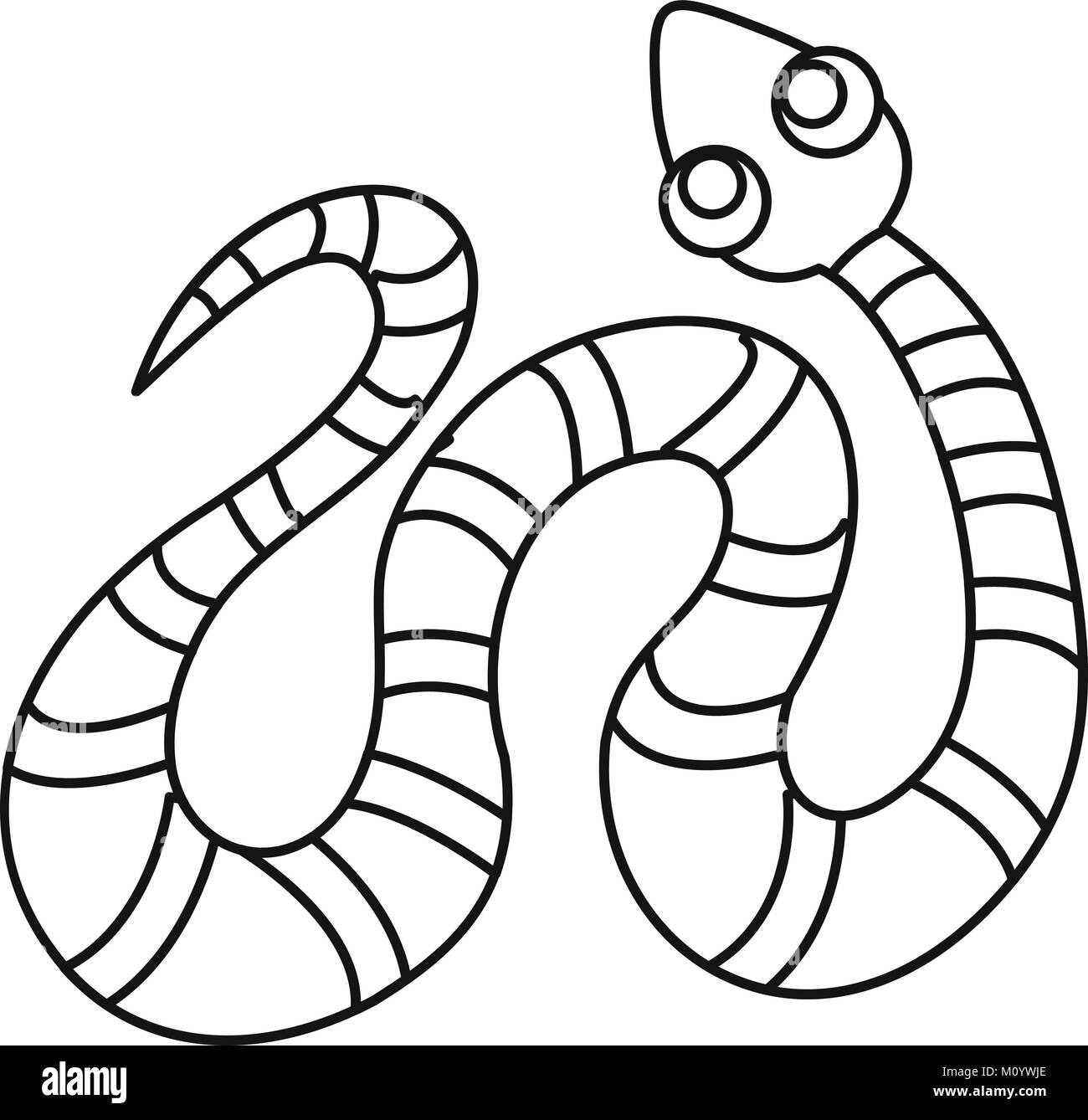 Black striped snake icon, outline style Stock Vector Image & Art - Alamy
