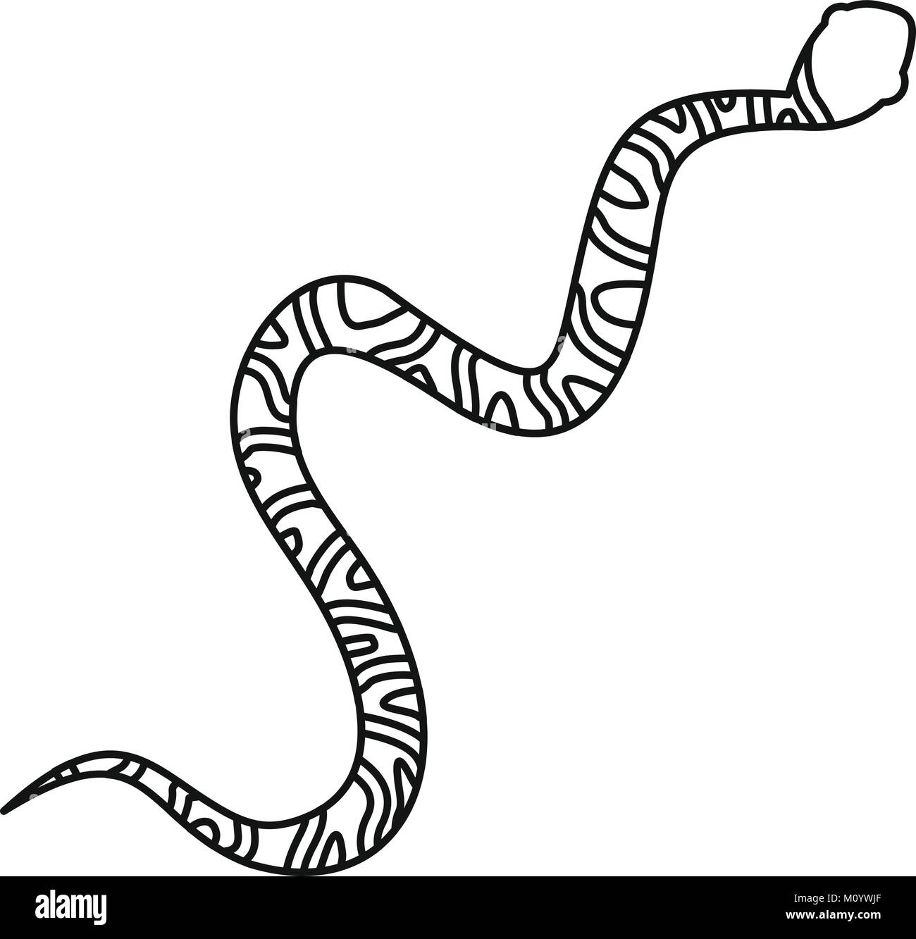 Snake wriggling icon, outline style Stock Vector Image & Art - Alamy